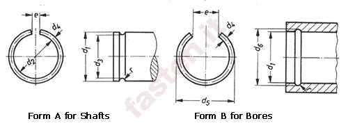 Suppliers of Round wire snap rings for shafts and bores